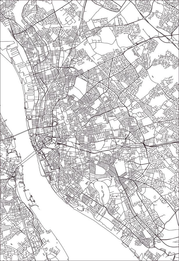 Mapa De La Ciudad De Liverpool, Reino Unido Stock de ilustración ...
