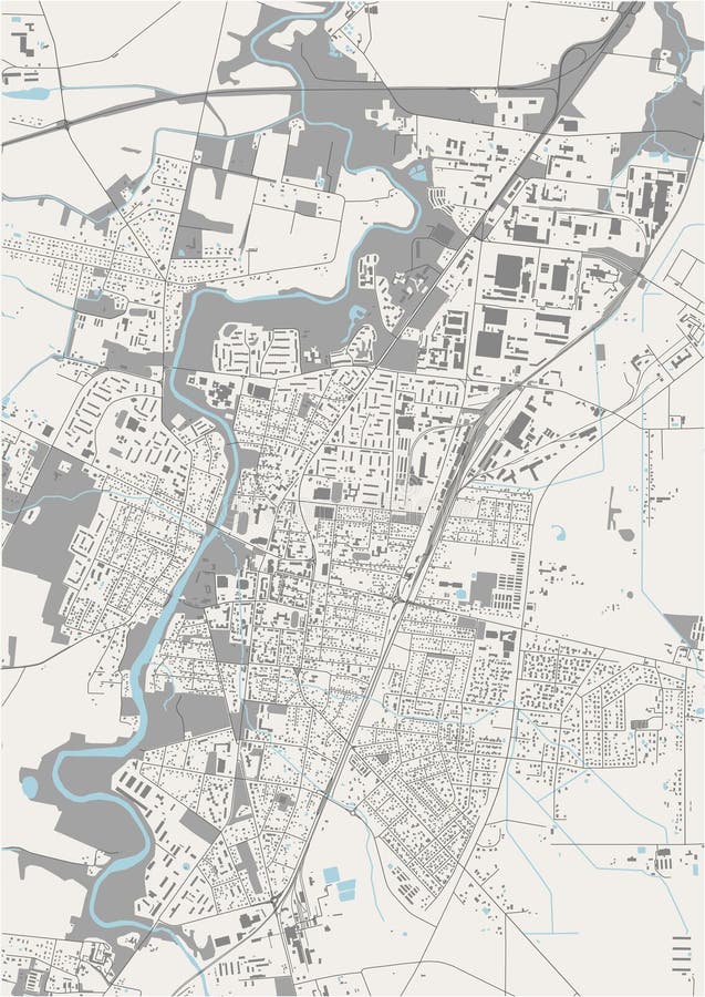 Mapa De La Ciudad De Marijampole Lithuania Ilustración del Vector ...