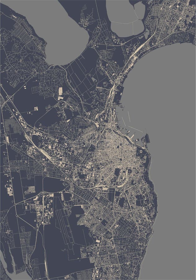Mapa De La Ciudad De Odessa Odessa Oblast Ucrania Stock de ilustración ...