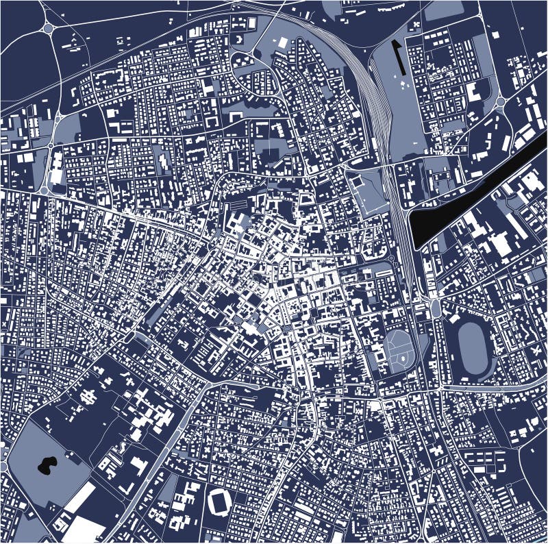 Mapa De La Ciudad De Ravenna Italia Ilustración del Vector ...