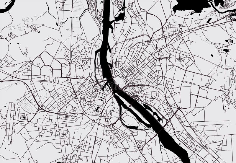 Mapa De La Ciudad De Riga, Letonia Stock de ilustración - Ilustración ...