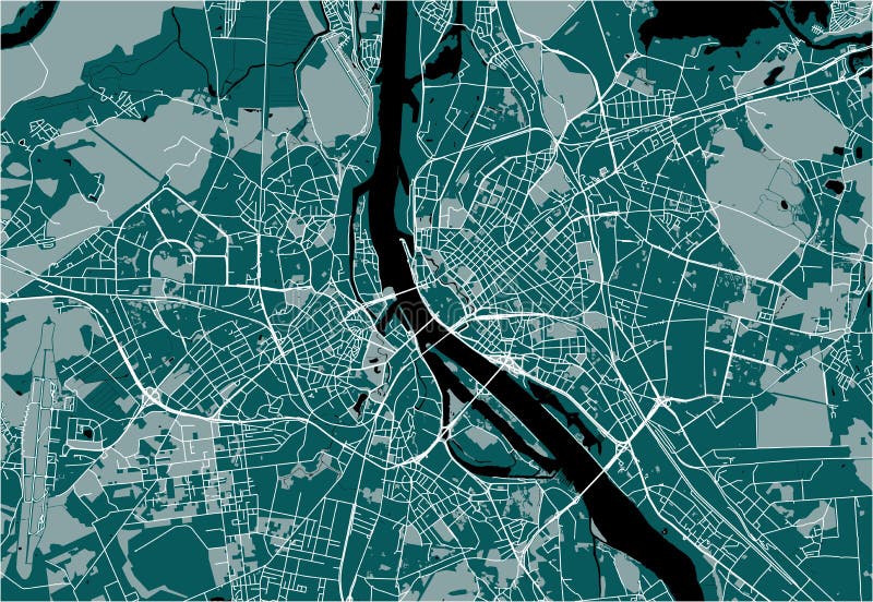 Mapa De La Ciudad De Riga, Letonia Stock de ilustración - Ilustración ...