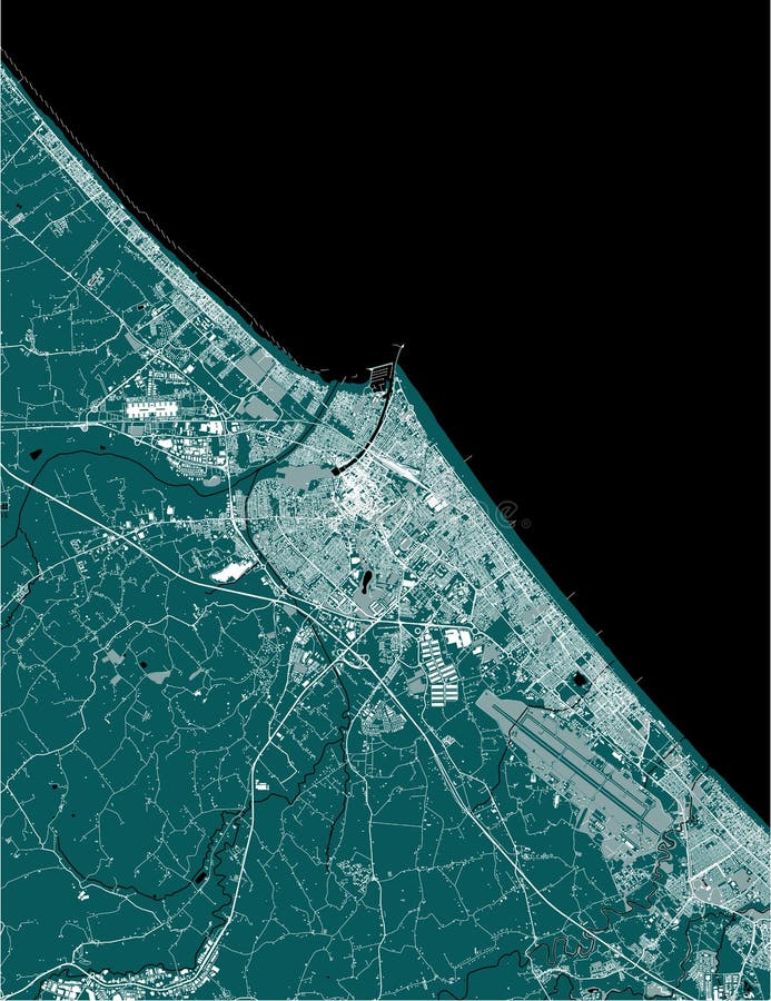 Mapa De La Ciudad De Rimini Italia Ilustración del Vector - Ilustración ...