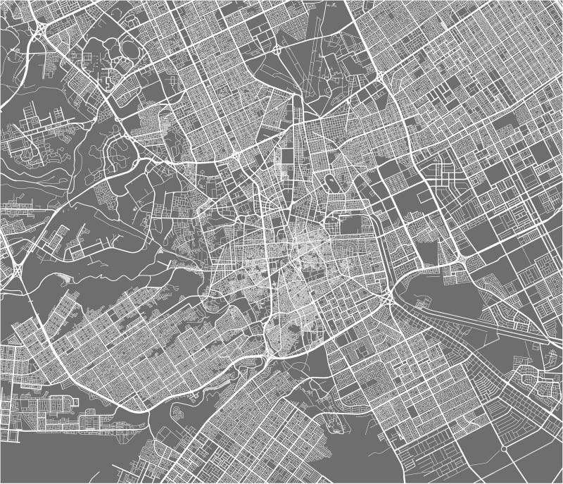 Mapa De La Ciudad De Riyadh Arabia Saudita Ilustración del Vector ...