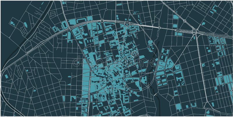 Mapa De La Ciudad De Terrassa España Ilustración del Vector ...