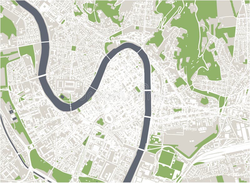 Mapa De La Ciudad De Verona Veneto Italia Ilustración del Vector ...