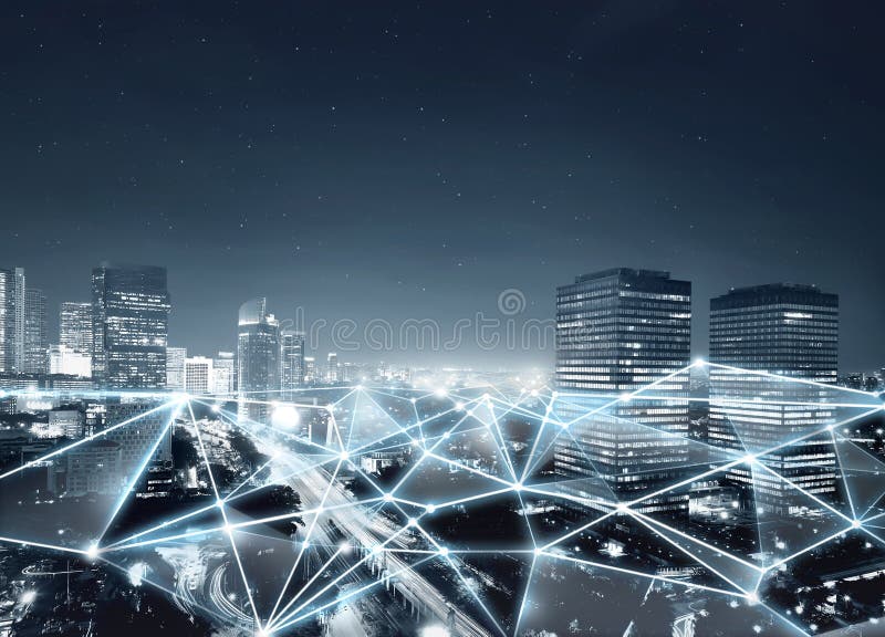 Mapa De La Conexión De Red Y De La Comunicación De Internet Foto de ...