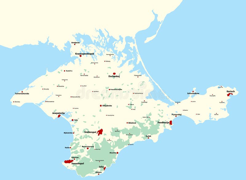 República Autónoma De Crimea - Mapa Ilustración del Vector ...