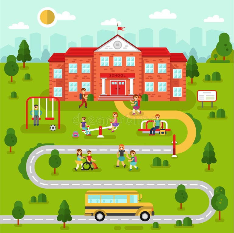 Mapa De La Escuela Ilustraciones Stock, Vectores, Y Clipart – (40,051 ...