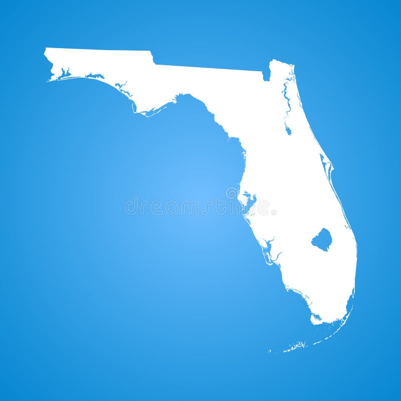 Mapa de la florida ilustración del vector. Ilustración de condado ...