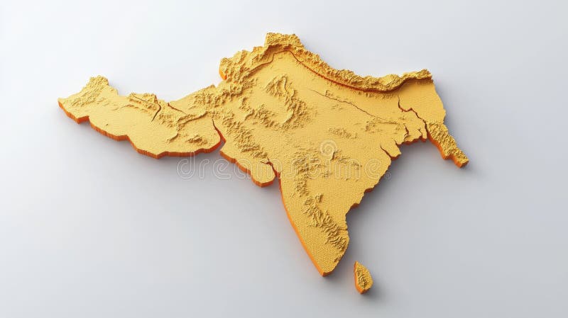 Mapa De La India Aislado En Un Fondo Blanco Stock de ilustración ...