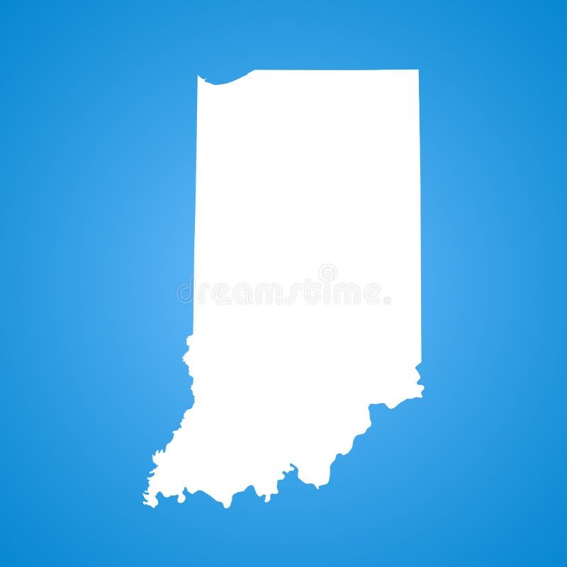 Mapa de la indiana ilustración del vector. Ilustración de estados ...
