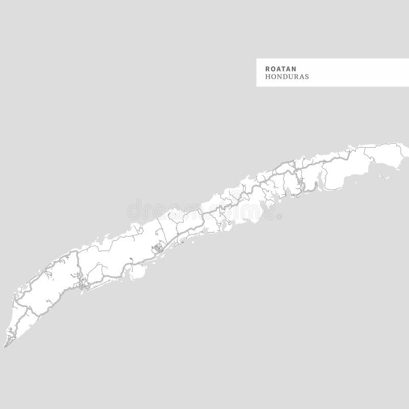 Esquema Del Mapa De Roatan El Vintage Descubre El Mundo Ilustración del ...