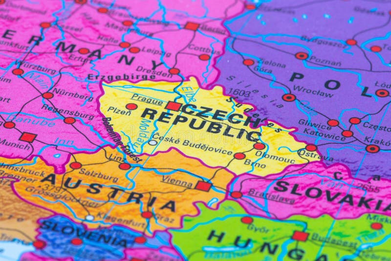 Mapa de la república checa imagen editorial. Imagen de concepto - 179434055