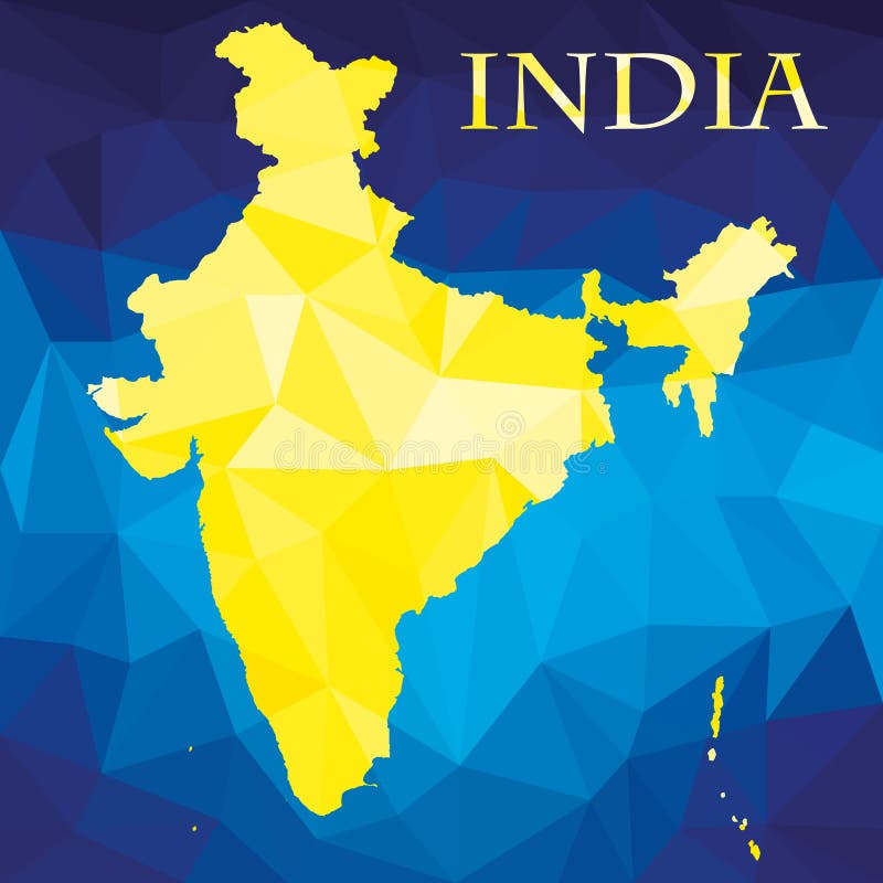 Mapa De La República De India Ilustración del Vector - Ilustración de ...