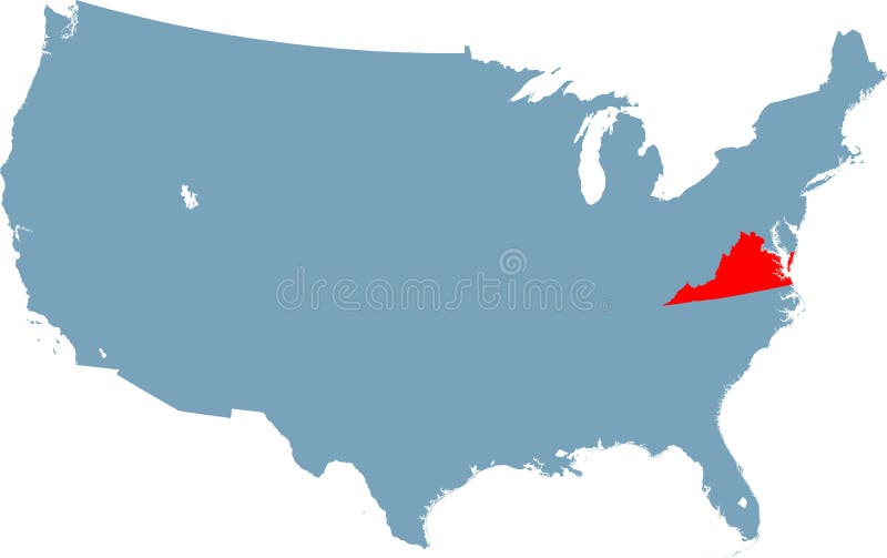 Mapa de la virginia ilustración del vector. Ilustración de unido ...