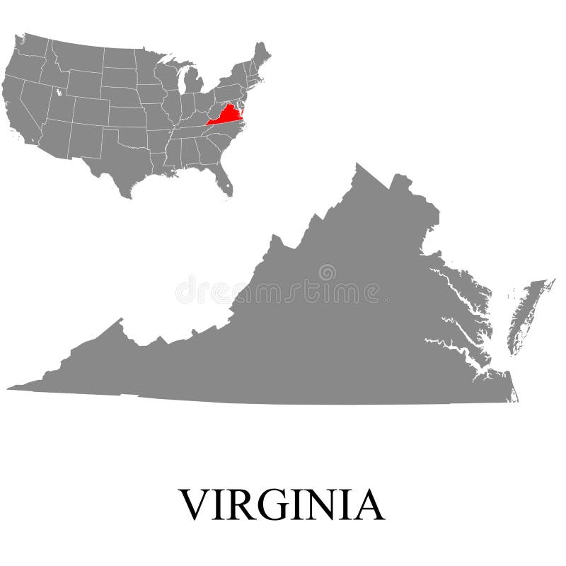 Mapa de la virginia ilustración del vector. Ilustración de fondo ...