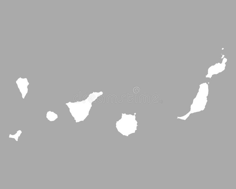 Mapa de las islas Canarias ilustración del vector. Ilustración de ...