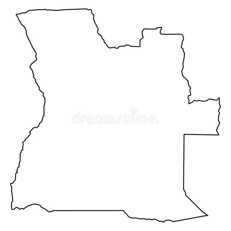 Mapa de linhas angola. ilustração stock. Ilustração de angola - 181016737