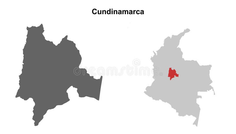 Mapa De Linhas De Cundinamarca Ilustração do Vetor - Ilustração de ...
