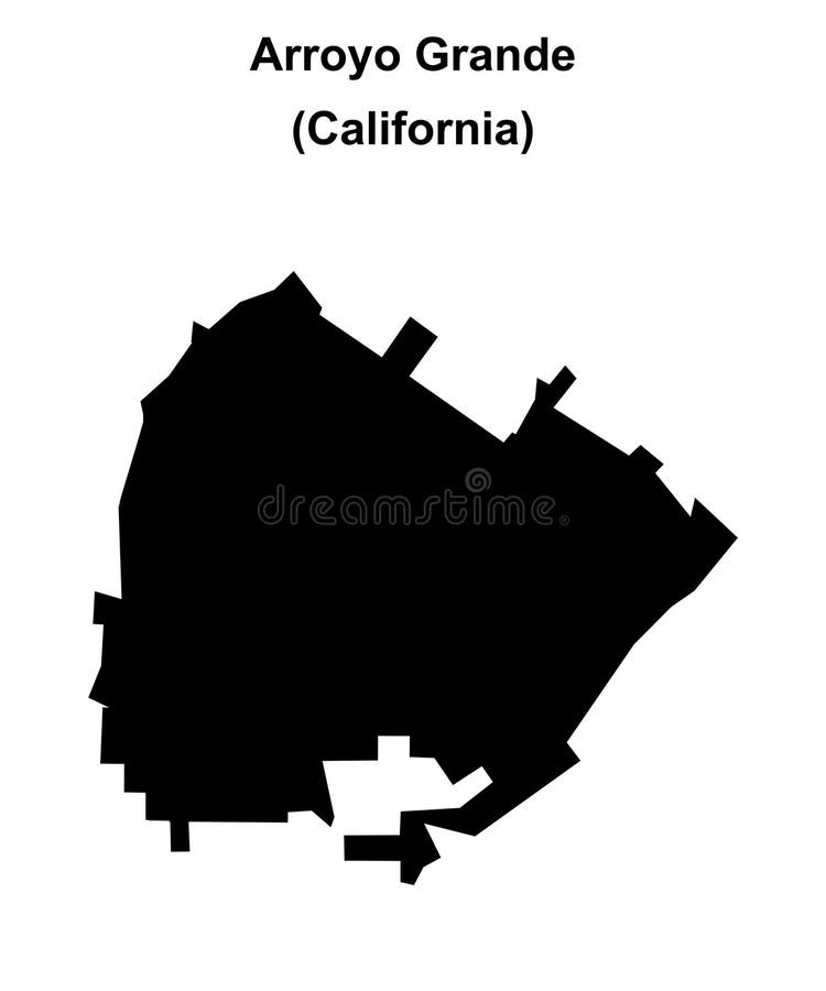 Mapa De Linhas Do Arroyo Grande Ilustração Stock - Ilustração de beira ...