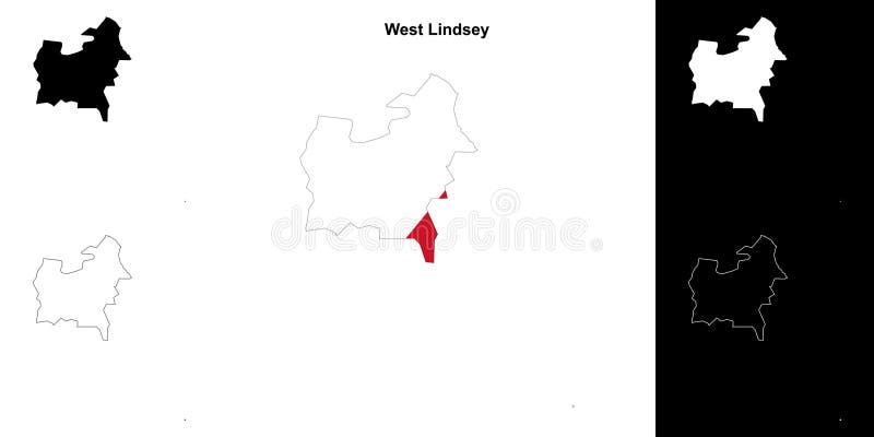 Mapa De Linhas Do Oeste De Lindsey Ilustração do Vetor - Ilustração de ...