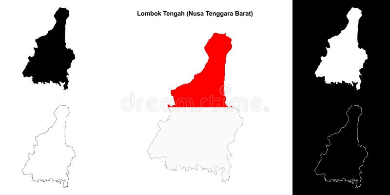 Mapa De Linhas Lombok Tengah Ilustração do Vetor - Ilustração de ...