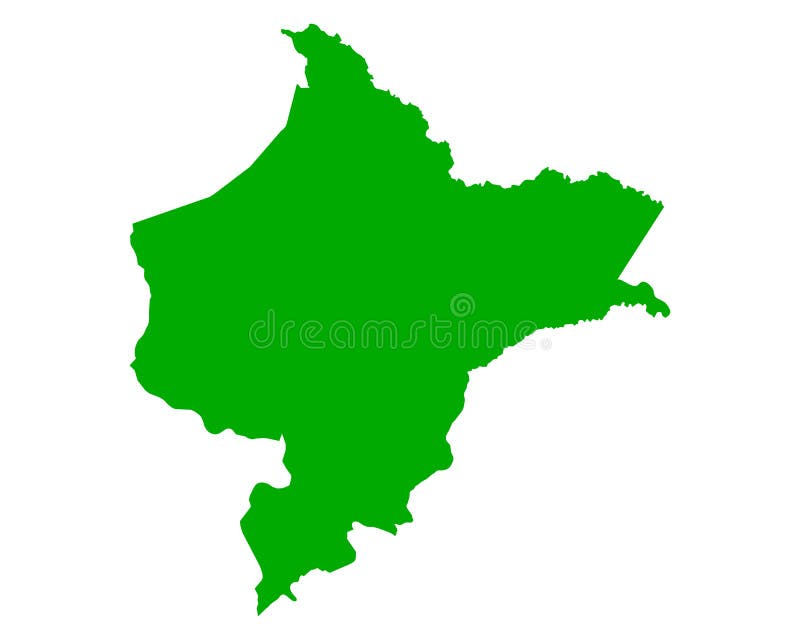 Mapa de Loreto en Perú ilustración del vector. Ilustración de ...
