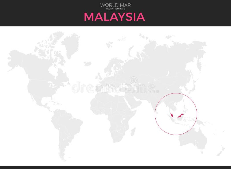 Mapa de lugar de Malásia ilustração do vetor. Ilustração de fundo ...