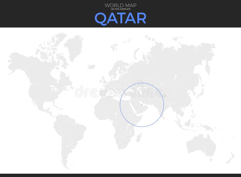 Localização Do Qatar No Mapa Mundial Com Mapa Ampliado Do Qatar Com ...