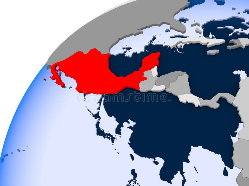 Mapa de México en rojo stock de ilustración. Ilustración de rinda ...