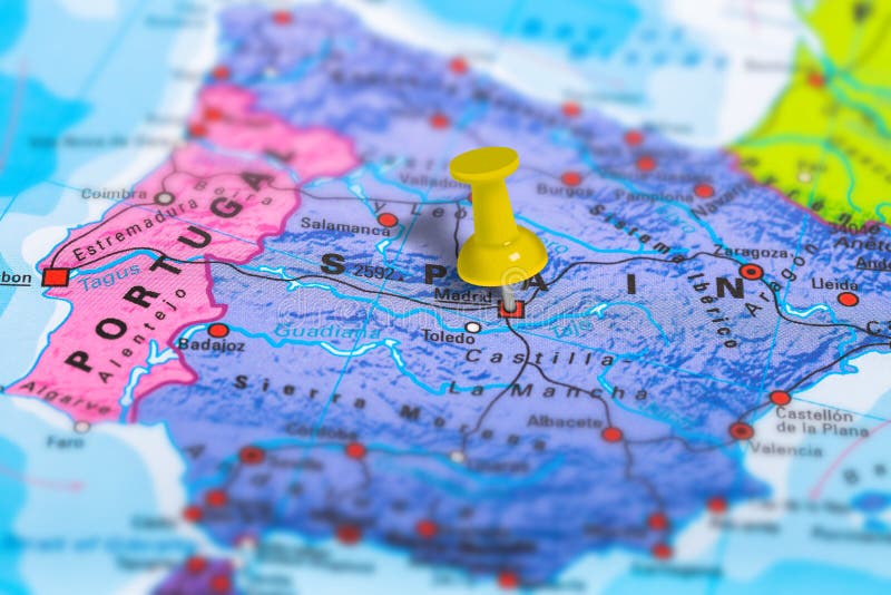 Mapa de Madrid España imagen de archivo. Imagen de colorido - 79929663