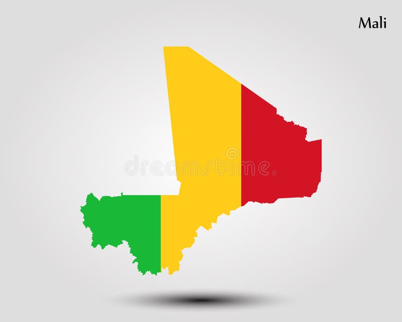 Mapa de Mali ilustração stock. Ilustração de beira, mali - 122916590