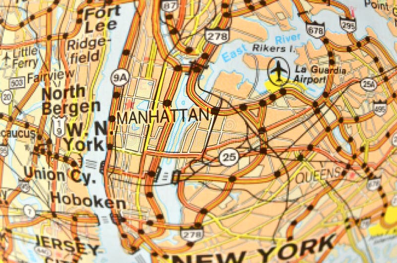 Mapa de Manhattan imagen de archivo. Imagen de americano - 92662107