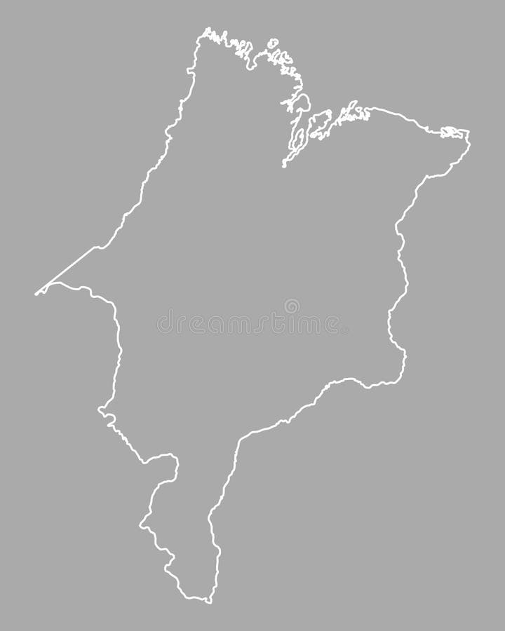 Mapa de Maranhao ilustração do vetor. Ilustração de geografia - 90718712