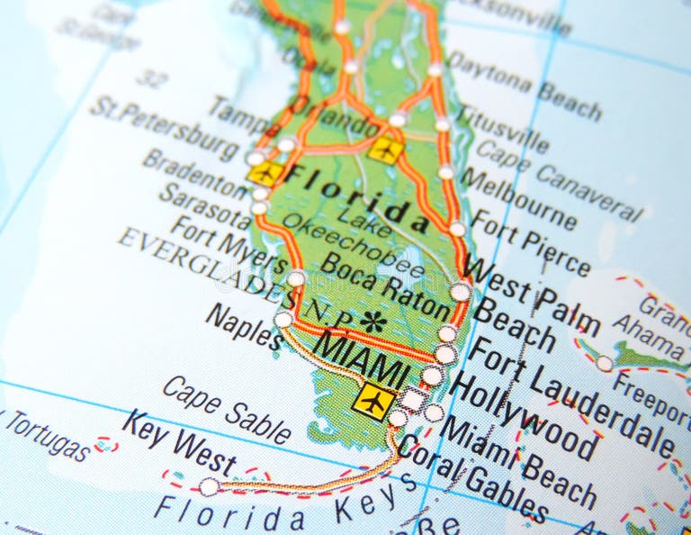 Mapa de Miami foto de stock. Imagem de textura, efeito - 70113710