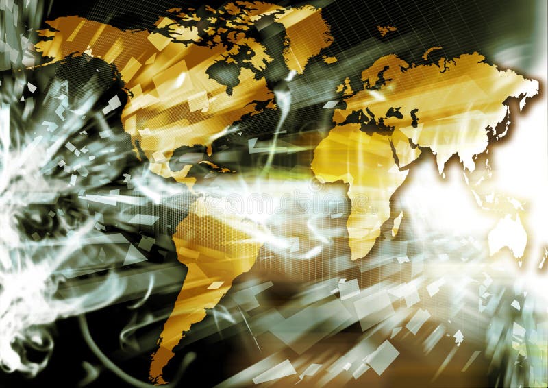 Mapa de mundo luminoso ilustração do vetor. Ilustração de mundo - 47304805