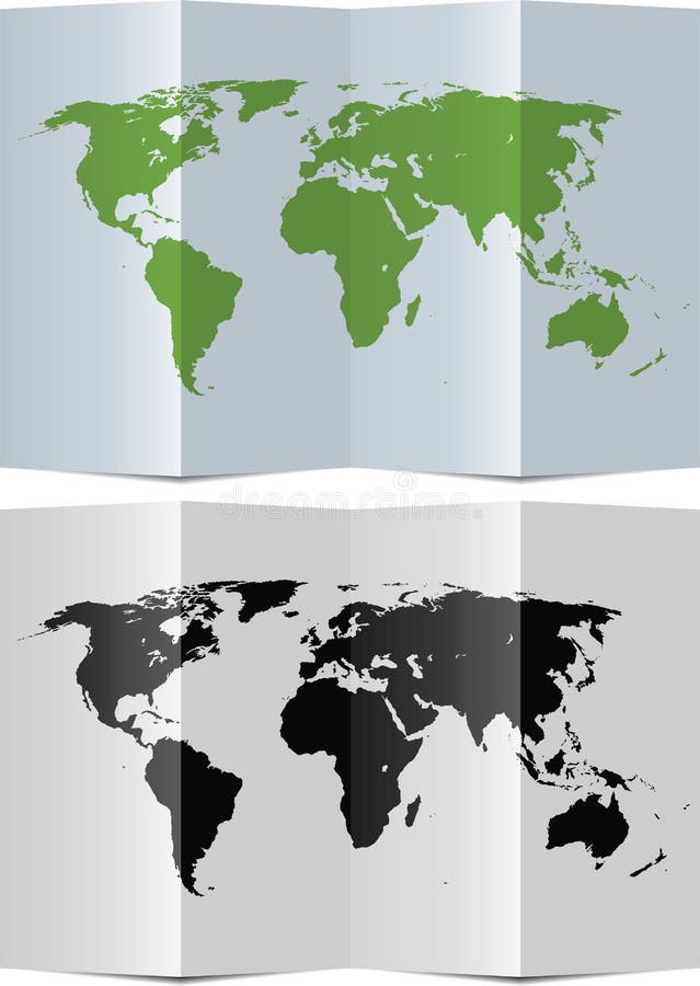 Mapa De Mundo Abstrato No Papel Ilustração do Vetor - Ilustração de ...