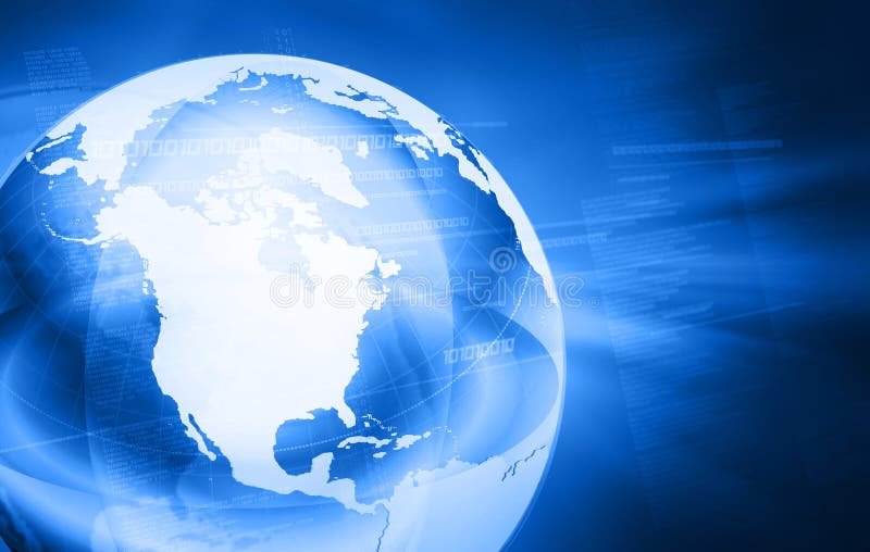 Mapa de mundo azul ilustração stock. Ilustração de wallpaper - 15283781