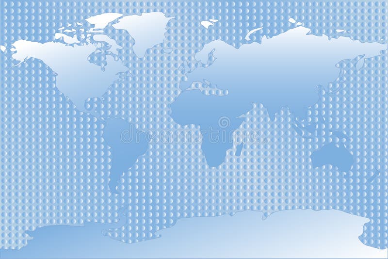 Mapa de mundo azul ilustração do vetor. Ilustração de mapa - 7072713