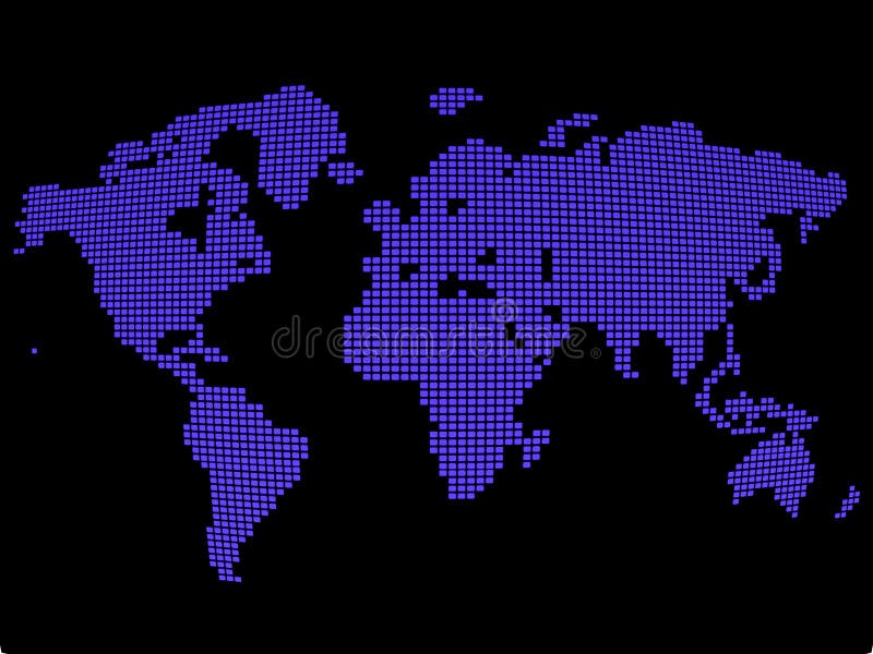 Mapa de mundo azul ilustração stock. Ilustração de continentes - 9081965