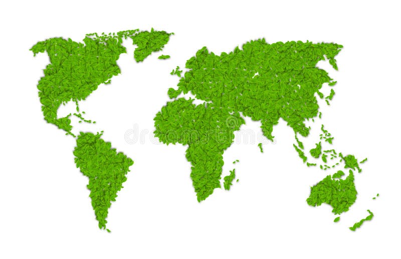 Mapa de mundo verde ilustração stock. Ilustração de curso - 21604698