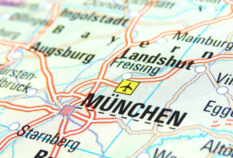 Mapa de Munich foto de stock. Imagem de terreno, cena - 70114784