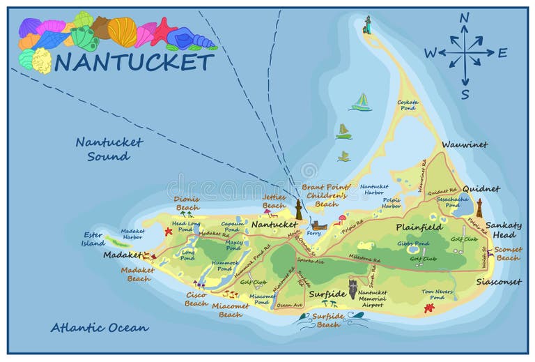 Nantucket De Mapa Ilustraciones Stock, Vectores, Y Clipart – (69 ...