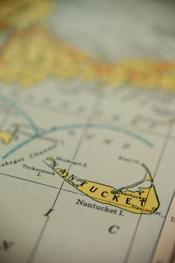 Mapa De Nantucket Massachusetts Foto de archivo - Imagen de viejo ...