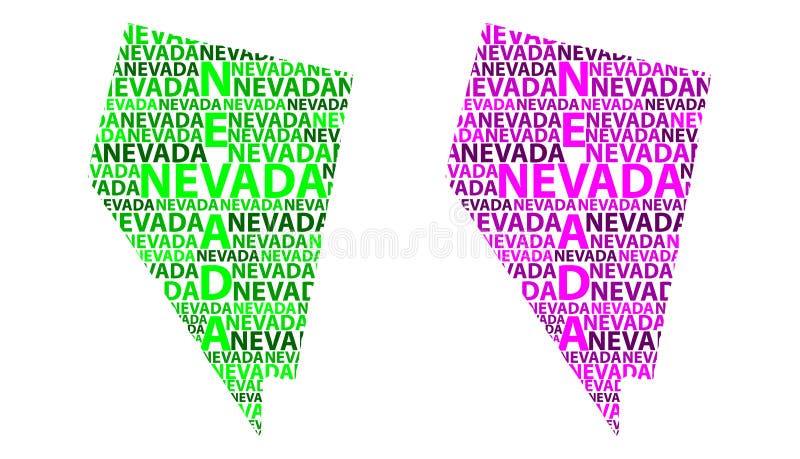 Mapa De Nevada - Ejemplo Del Vector Ilustración del Vector ...