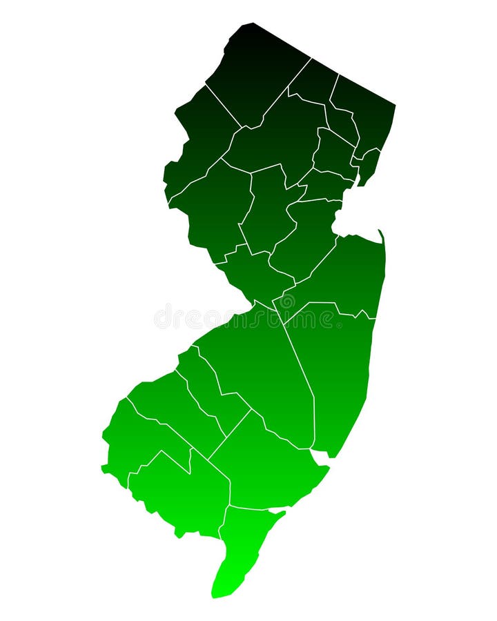 Mapa de New-jersey ilustração do vetor. Ilustração de ponto - 99048173