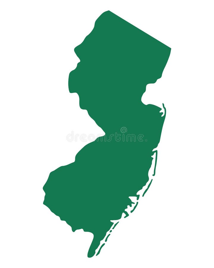 Mapa de New Jersey ilustración del vector. Ilustración de aislado ...