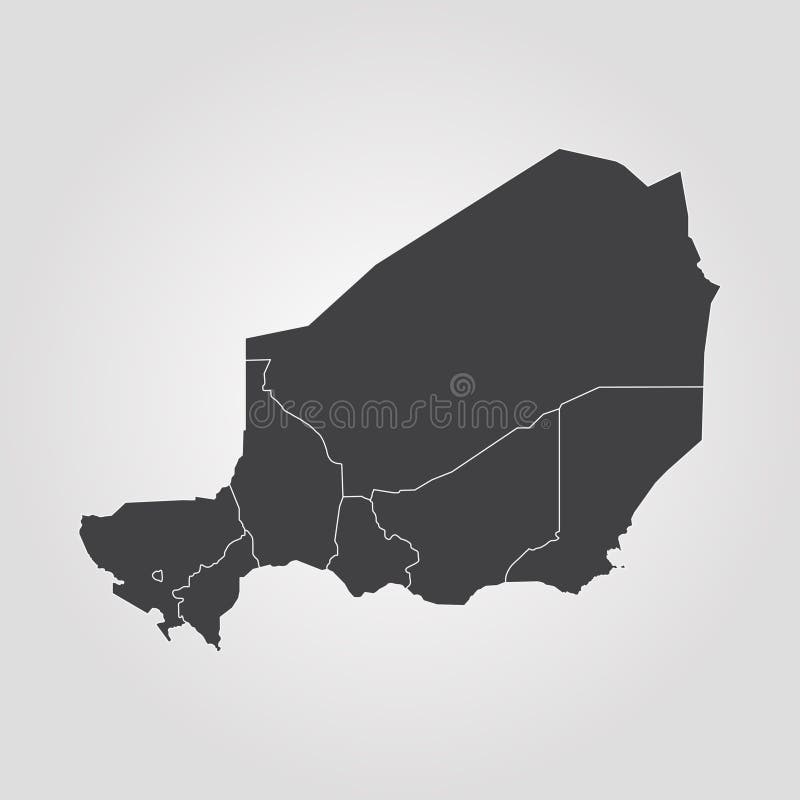 Mapa de Niger ilustração stock. Ilustração de projeto - 109471073