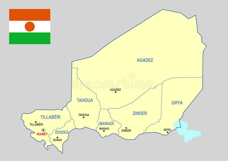 Mapa de Niger ilustração do vetor. Ilustração de preto - 94303796